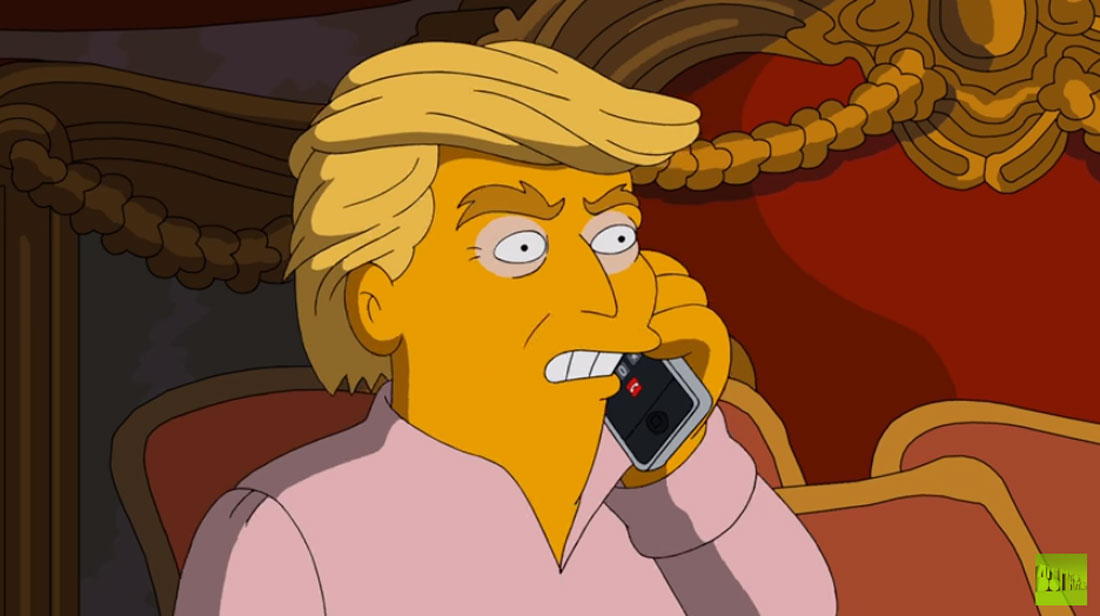 #TheSimpsons: Se burlan del terrible presidente que sería Trump
