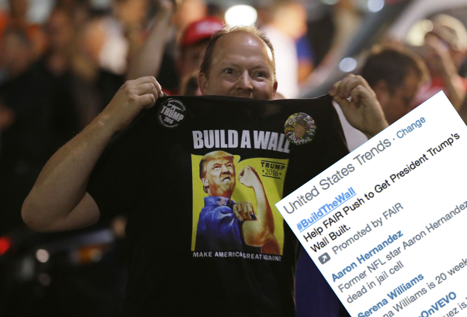 Build The Wall hashtag – Barrio